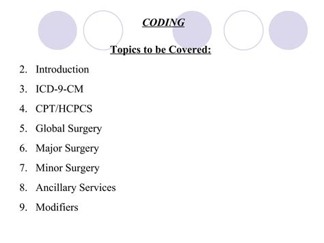 introduction to coding ppt healthcare industry industries