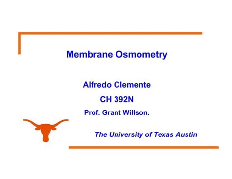 Membrane Osmometry Pdf