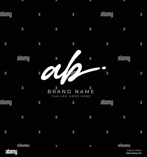 A B Ab Initial Letter Handwritten And Signature Vector Image Logo Stock Vector Image And Art Alamy