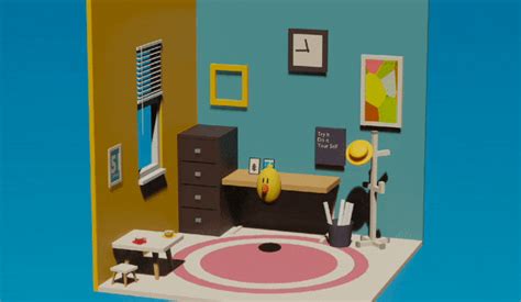 3d 블렌더 병아리 캐릭터 및 애니메이션