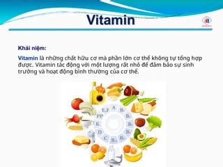 Bài giảng Dược lý Vitamin và khoáng chất pptx