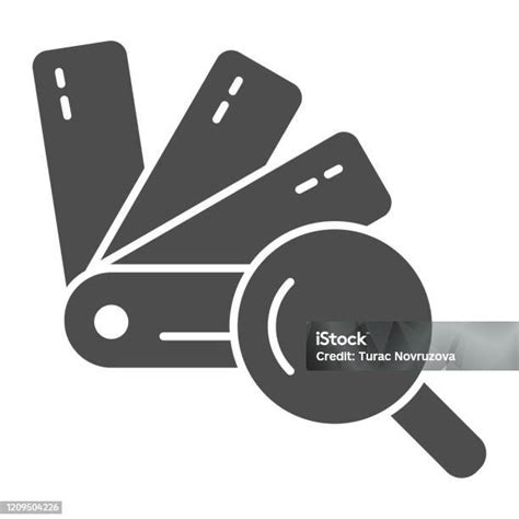 팬톤 검색 솔리드 아이콘 웹 색상 디자인 벡터 그림 흰색에 격리 팬톤 색상과 렌즈 문말 스타일 디자인 웹 및 응용 프로그램을 위해 설계 Eps 10 10에 대한 스톡 벡터