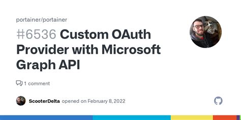 Custom Oauth Provider With Microsoft Graph Api · Issue 6536 · Portainerportainer · Github