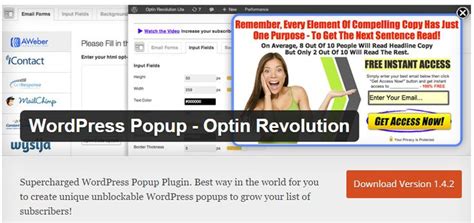 Wordpress Popup Optin Revolution Supercharged Wordpress Popup Plugin Best Way In The World