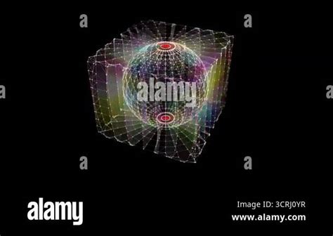 Abstract Background Digital Virtual Data Sphere In Algorithm Box Futuristic Big Data Analysis