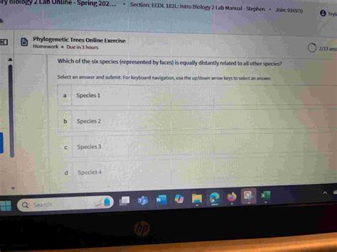 Solved Phylogenetic Trees Online Exercise Homework ﻿due In