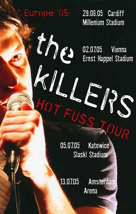 The Killers Hot Fuss Tour Poster Band Posters Music Festival Poster Music Poster