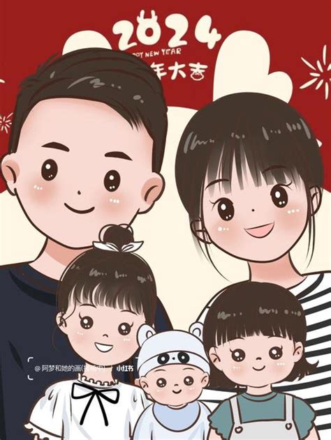 卡通简笔画全家福5个人（推荐19张） 简笔画图片大全