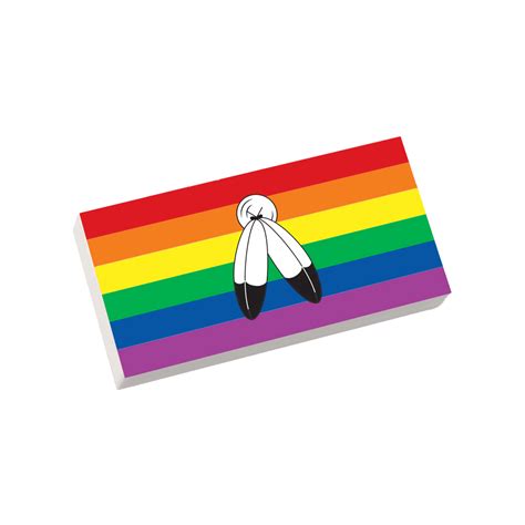 Pride Flag Two Spirit 1x2 Tile The Brick Chick