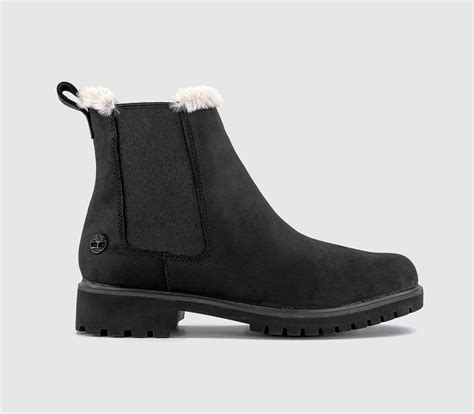 Timberland Lyonsdale Chelsea Boots Black Nubuck Womens Ankle Boots