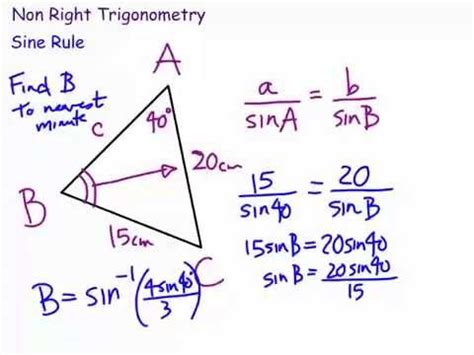 Non Right Angled Trigonometry The Sine And Cosine Rules Youtube