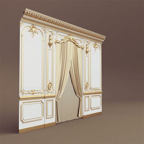 3d Belloni Boiserie Wall Panel Model