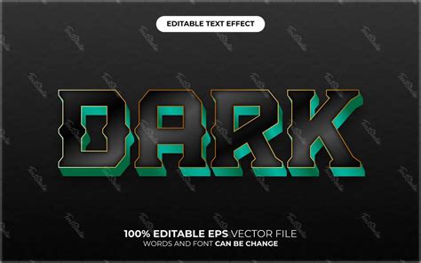 Dark Text Effect PREMIUM Vector File