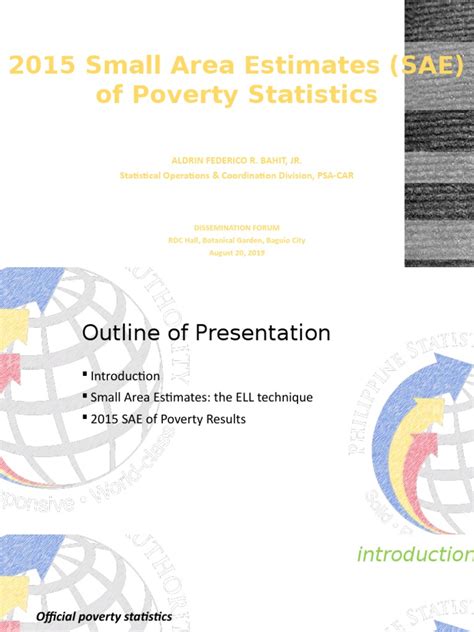 2015 Small Area Estimation Sae Of Poverty Rsc 20aug2019 Pdf Statistics Economies