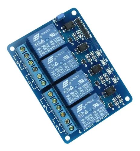 Módulo Rele 4 Canais 5v 10a Para Arduino Automação Relay Mebuscar Brasil