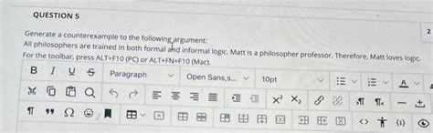 Solved Generate A Counterexample To The Following Argument