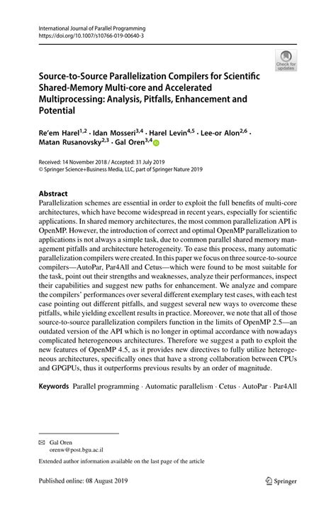 Pdf Source To Source Parallelization Compilers For Scientific Shared