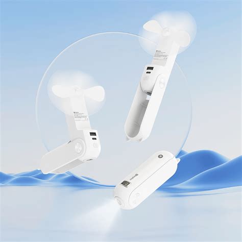 Simplus Pocket Fan Mini Rechargeable Handheld Cooling Electric Fan With Powerbank And Flashlight