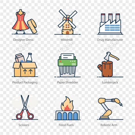 Collection Of Modern Factory Automation Icons Icon Fuel Robot Arm Png Image Free Download And