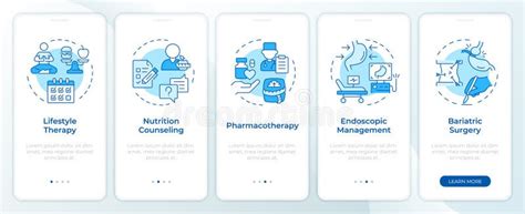 Obesity Medicine Blue Onboarding Mobile App Screen Stock Vector Illustration Of Screen
