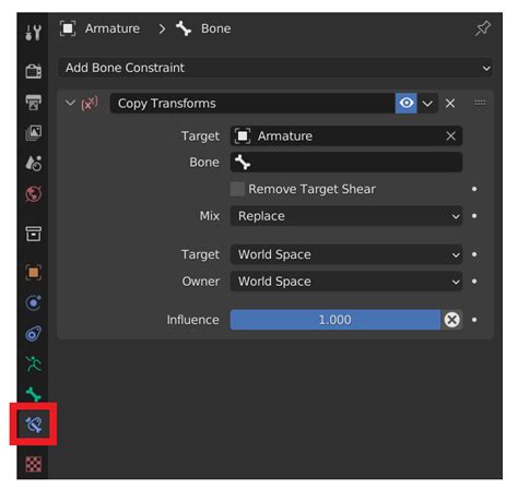 Armature Copy Transformations Constraint Options In Blank Blender Stack Exchange
