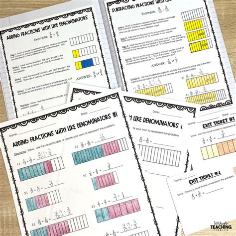 Add And Subtract Fractions Visual Models Included Digital And Printa Add And Subtract