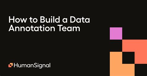 How To Build A Data Annotation Team Humansignal