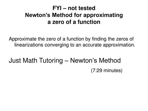 Ppt 4 5 Linearization And Newtons Method Powerpoint Presentation Id 3194834