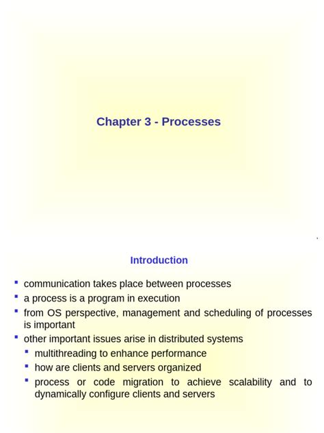Distributed Systems Chapter 3 Processes Pdf Thread Computing Process Computing