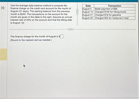 solved use the average daily balance method to compute the
