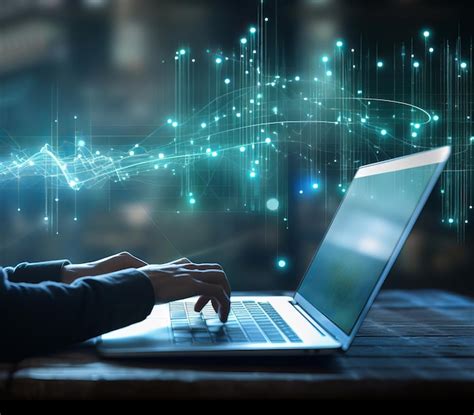 Premium Ai Image Business Worker Using Laptop Data Analytics