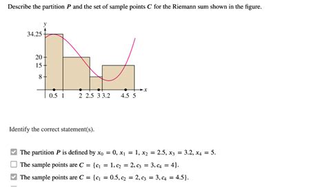 Solved Describe The Partition P And The Set Of Sample Points