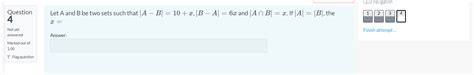 Solved Let A And B Be Two Sets Such That ∣a−b∣ 10 X ∣b−a∣ 6x