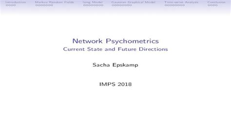Pdf Network Psychometrics Current State And Future Directions