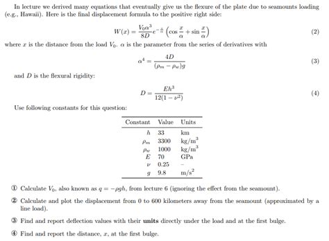 Solved COS In Lecture We Derived Many Equations That Chegg