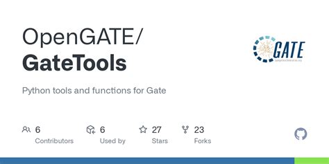 Github Opengategatetools Python Tools And Functions For Gate