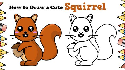 How To Draw A Cute Squirrel