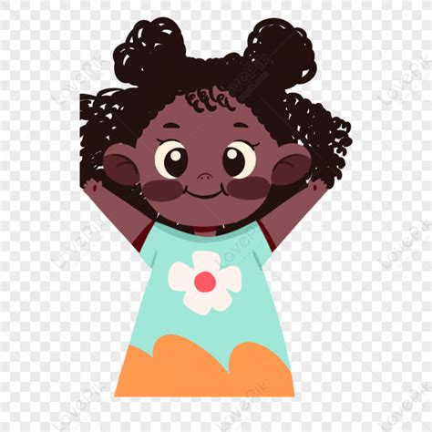 더블 볼 헤드를 가진 검은 피부 일러스트 외국 소녀완자 머리여학생 Png 일러스트 무료 다운로드 Lovepik