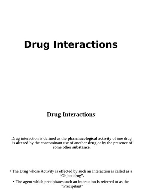 Drug Interaction Pdf