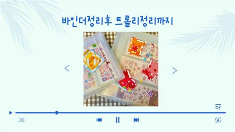 다꾸템정리 바인더에 스티커정리하고 떡메 트롤리정리까지해요 워너디스•다이소•바인더표지꾸미기 Youtube