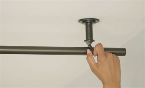 How To Install A Curtain Rod From The Ceiling