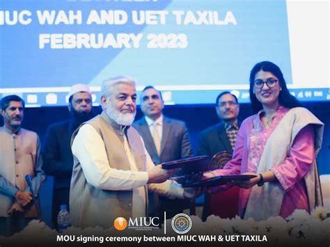 Miuc Wah And University Of Engineering And Technology Taxila Enter Into An Agreement