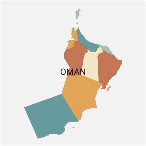 Oman Vector Map With Administrative Divisions Premium Vector