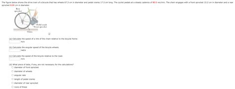 Solved Sprocket 8 00 Cm In Diameter A Calculate The Speed Chegg Com