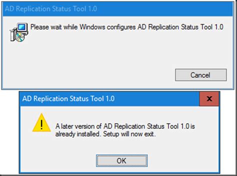 Microsoft Active Directory Replication Status Tool Wont Upgrade Working Hard In It