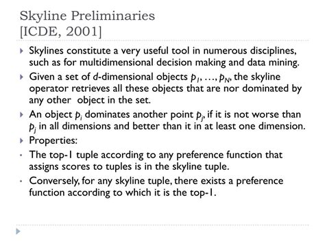 PPT Efficient Skyline Computation On Vertically Partitioned Datasets
