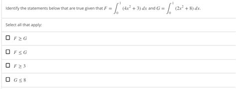 Solved Identify The Statements Below That Are True Given Chegg