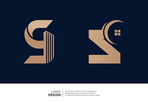 Conjunto De Diseños De Logotipos De Edificios Con La Letra Inicial S
