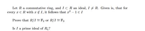 solved let r a commutative ring and i⊂r an ideal i r