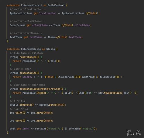 muhammad abubakar on linkedin flutter flutterdev flutterdeveloper dart extensions methods